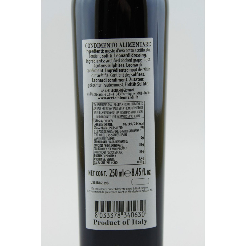 Saba (cooked grape) - Acetaia Leonardi - 250ml | Karadarshop.com